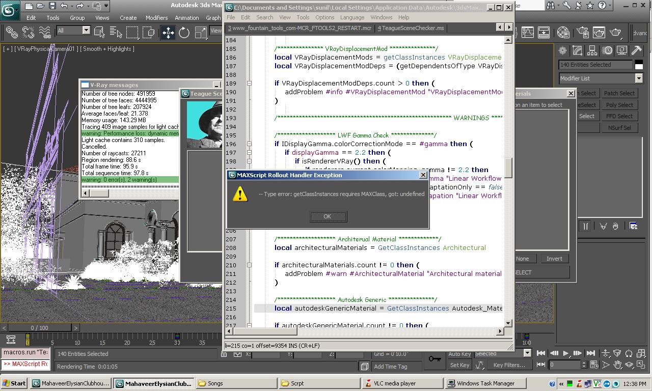Teague Scene Checker (for V-Ray) | ScriptSpot