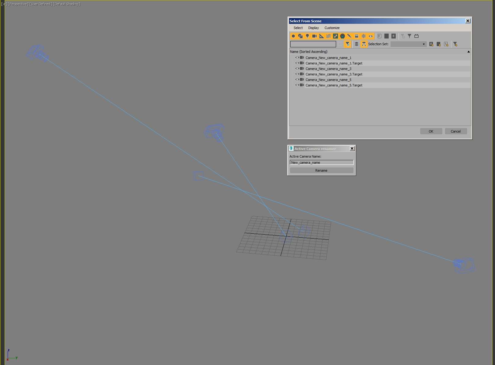 Active camera renamer | ScriptSpot