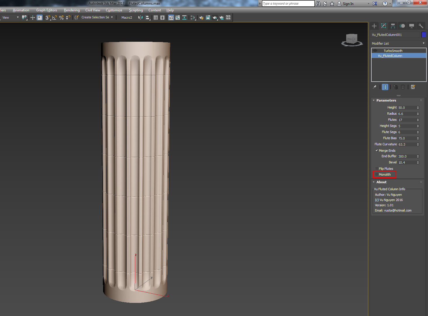 MCG Fluted Column | ScriptSpot
