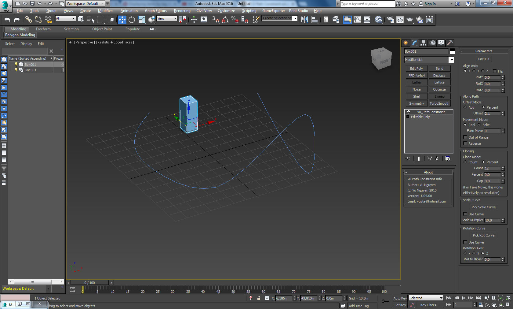 MCG Path Constraint a.k.a IncrCloneOnCurve | ScriptSpot