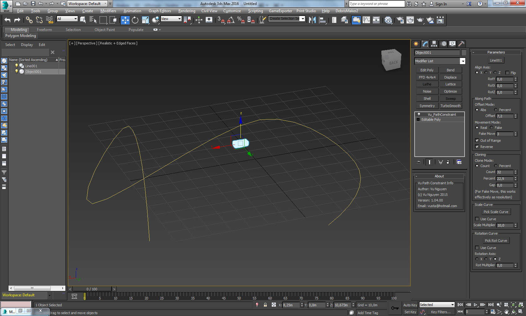 MCG Path Constraint a.k.a IncrCloneOnCurve | ScriptSpot