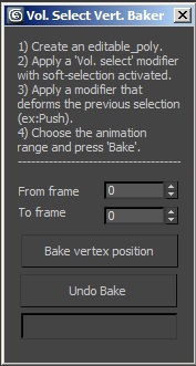 Volume Select Vertex Baker | ScriptSpot