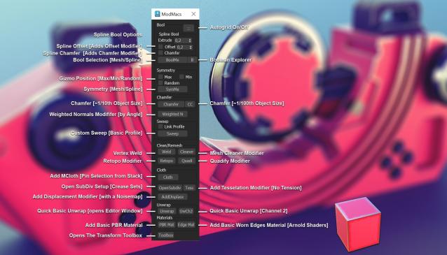 Modmac Script Modelling Macros And Modifier Presets Scriptspot