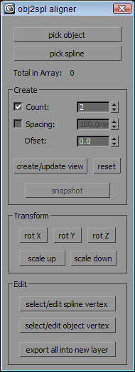 Obj2Spline Align | ScriptSpot