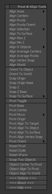 Pivot And Align Tools Scriptspot