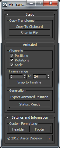 After Effects transforms exporter | ScriptSpot