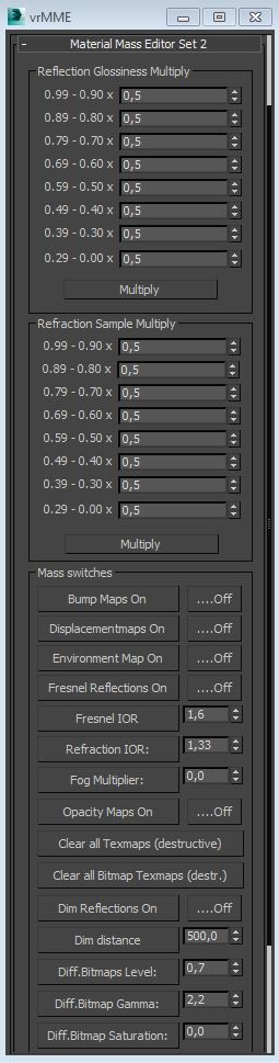 Vray Mass Material Editor | ScriptSpot